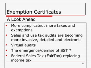 Exemption Certificate Management | PPT