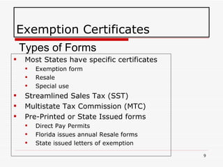 Exemption Certificate Management | PPT