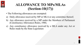 Exemptions.pptxincpme tax | PPTX | Personal Taxes | Personal Finance