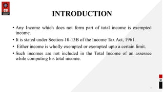 Exemptions.pptxincpme tax | PPTX | Personal Taxes | Personal Finance