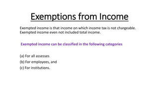 Exemptions from tax | PPTX