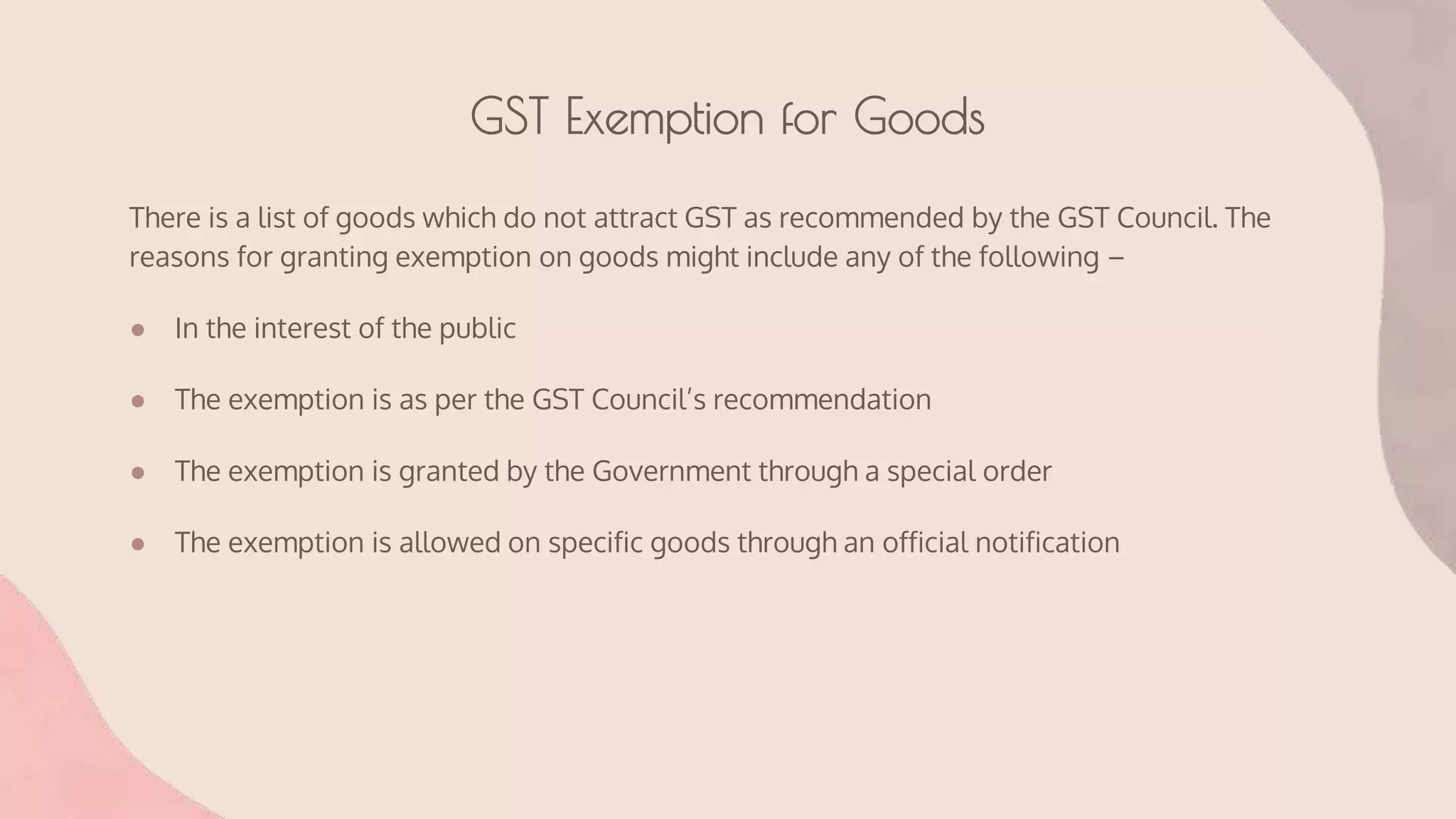 EXEMPTIONS UNDER GST.pptx