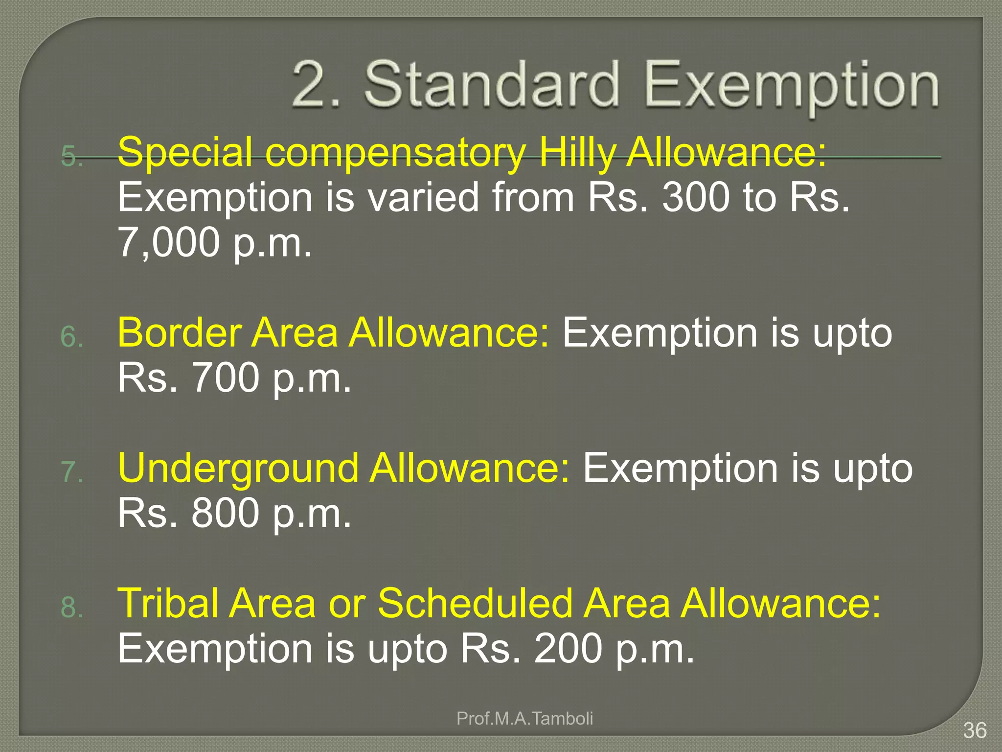 Exemption under section 10 of income tax act,1961 | PPTX