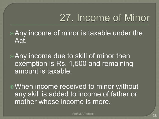 Exemption under section 10 of income tax act,1961 | PPTX