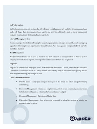 Exenta HRMS | PDF | Human Resources | Business