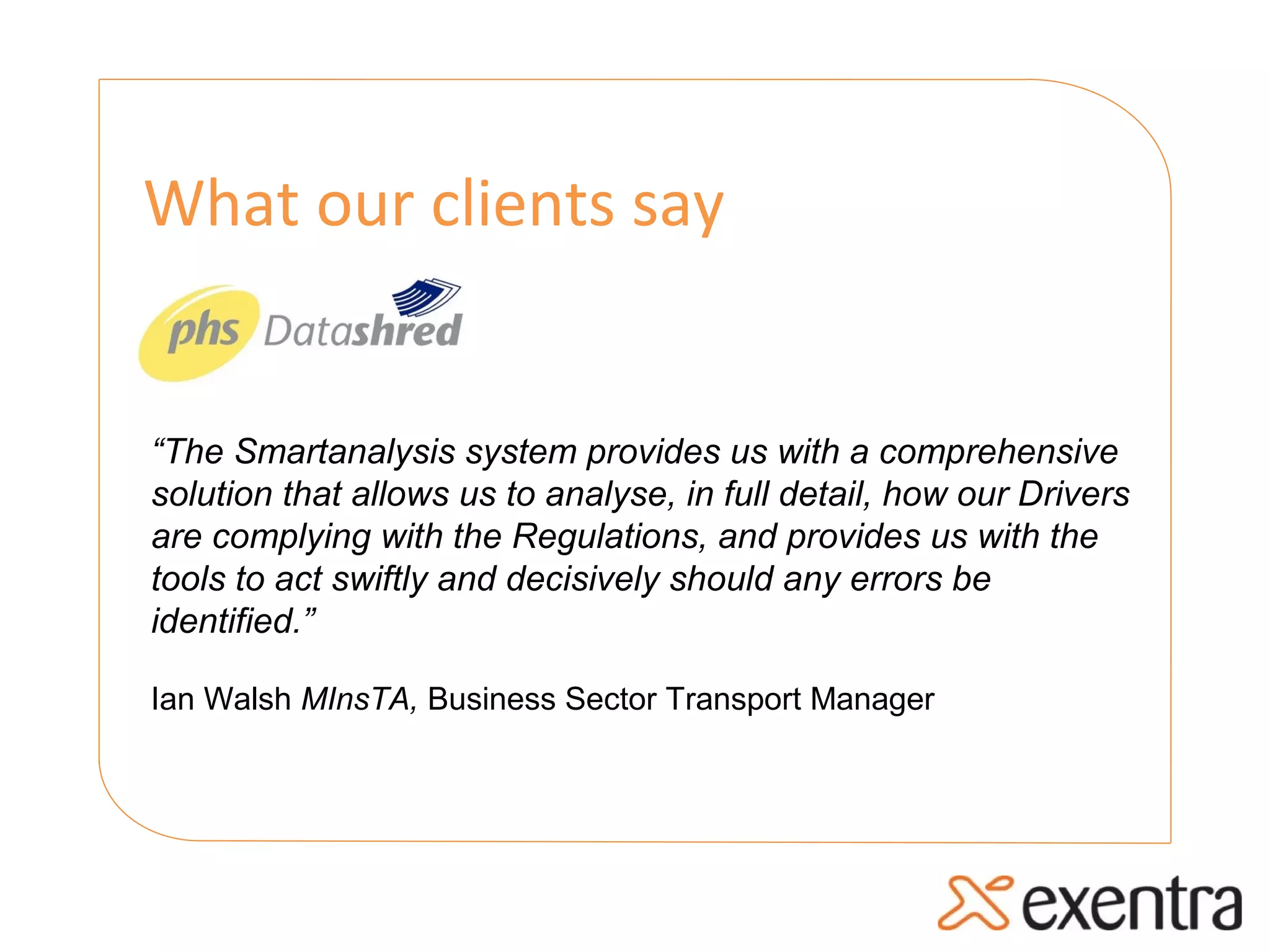 Exentra Transport Solutions - Saving road transport operators time ...