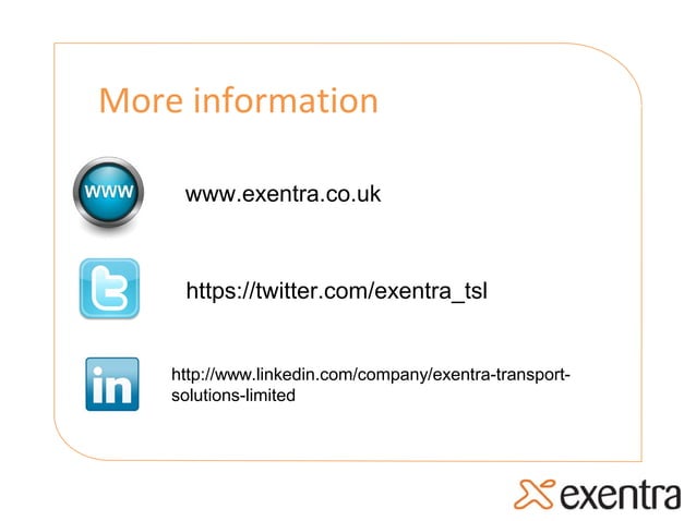 Exentra Transport Solutions - Saving road transport operators time ...