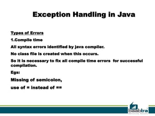 Exeption handling | PPT