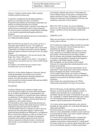 Exercício Revolucao Francesa e Era Napoleânica.docx