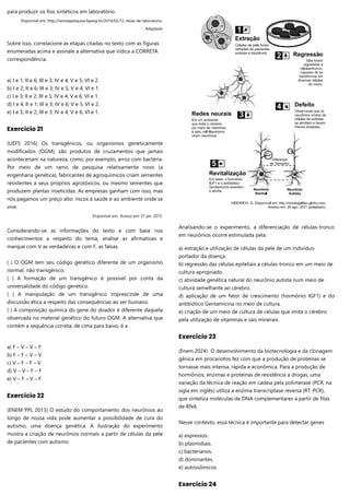 Exercícios - Transgênicos.pdf biologia enem | PDF