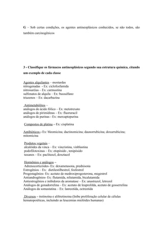 Fármacos antineoplásicos | DOC