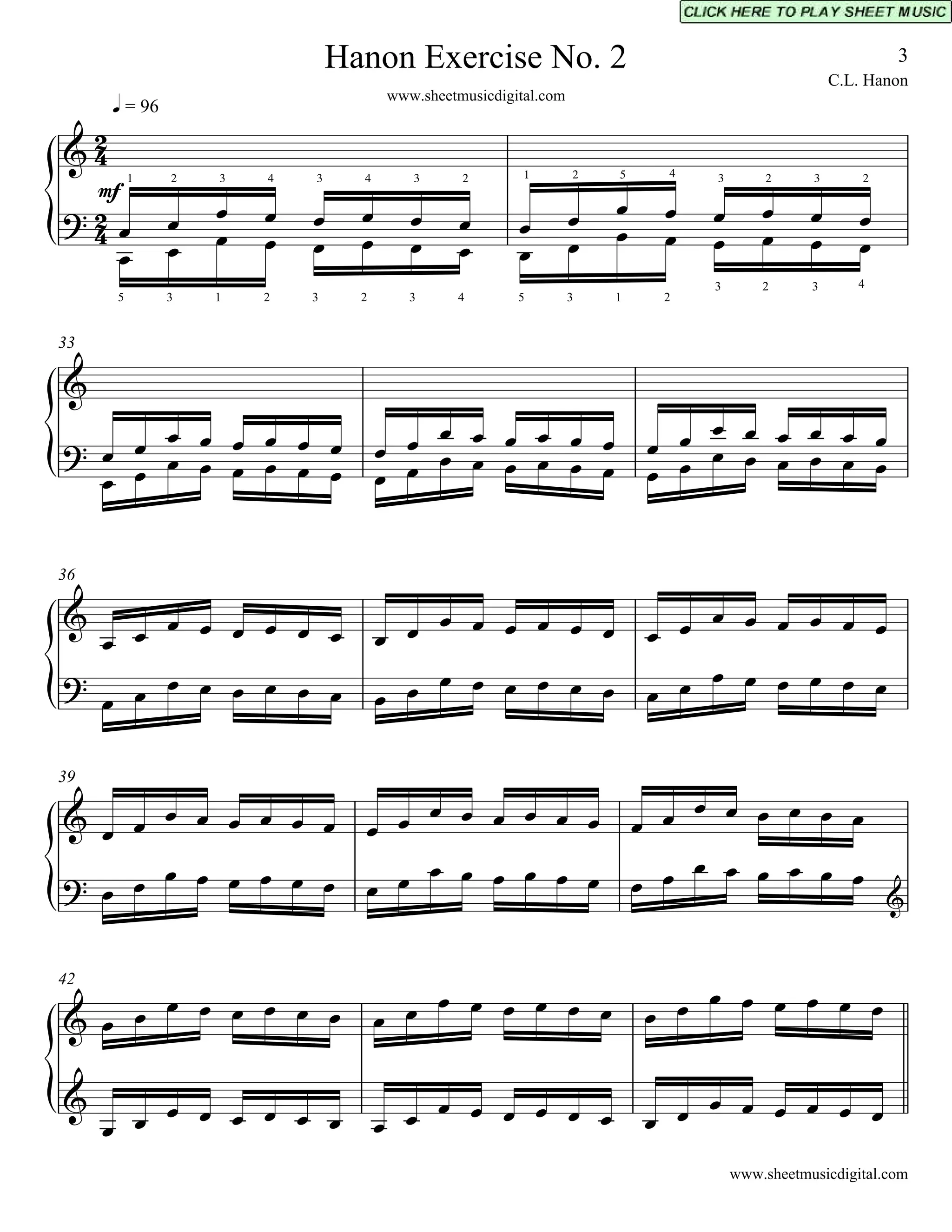 Hanon - Exercícios para Piano e Teclado | PDF