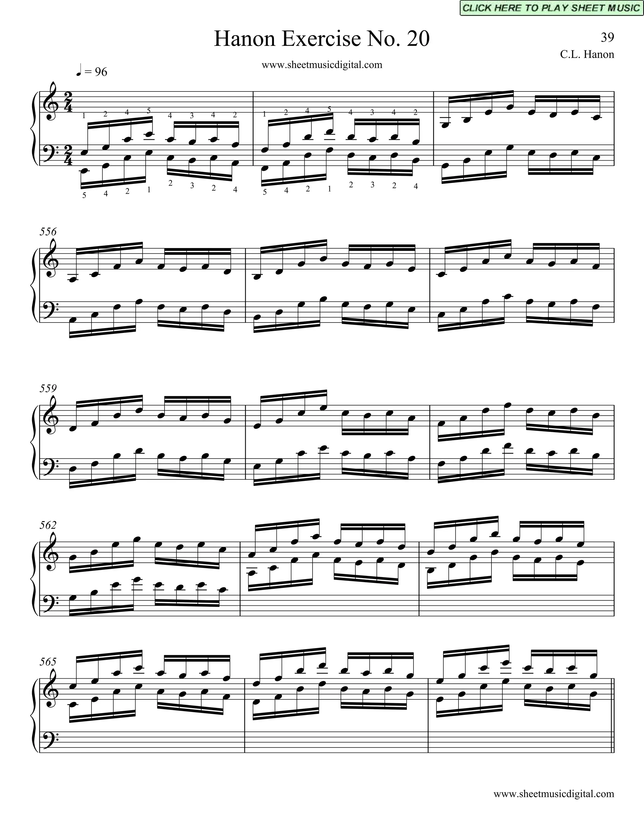 Hanon - Exercícios para Piano e Teclado | PDF