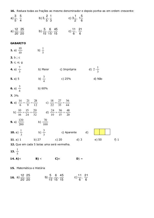 Mmc E Mdc Exercicios 6 Ano - Cultura Notícias