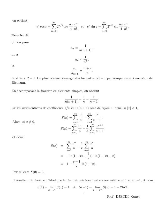 exo7 analyse complexe