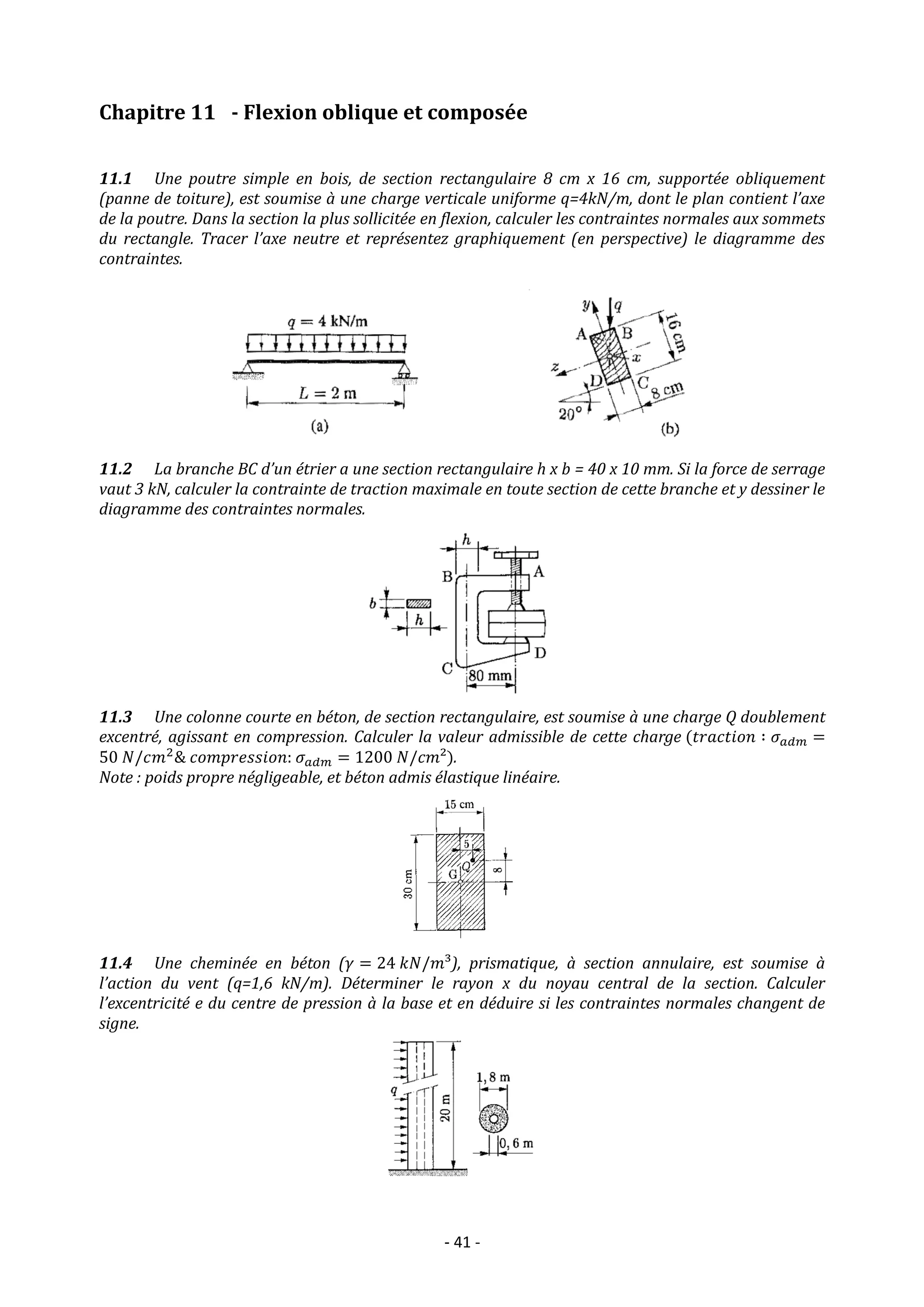 Mécanique des structures et RDM - Exercices corrigés | PDF