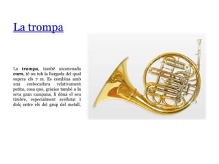 Exercici 1 presentació instruments de vent metall | PPTX