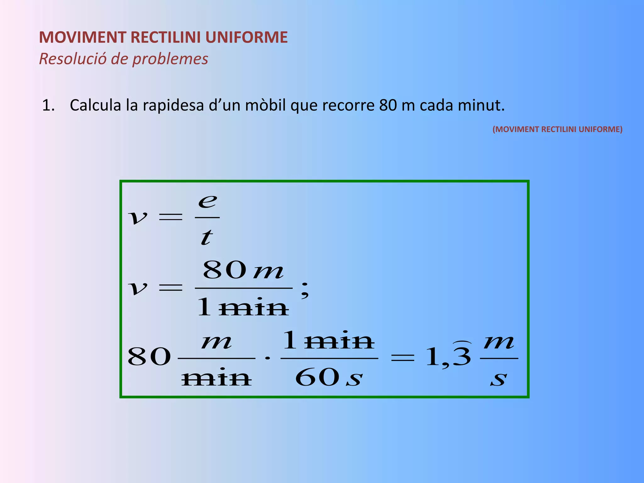 Exercici cinematica | PPTX