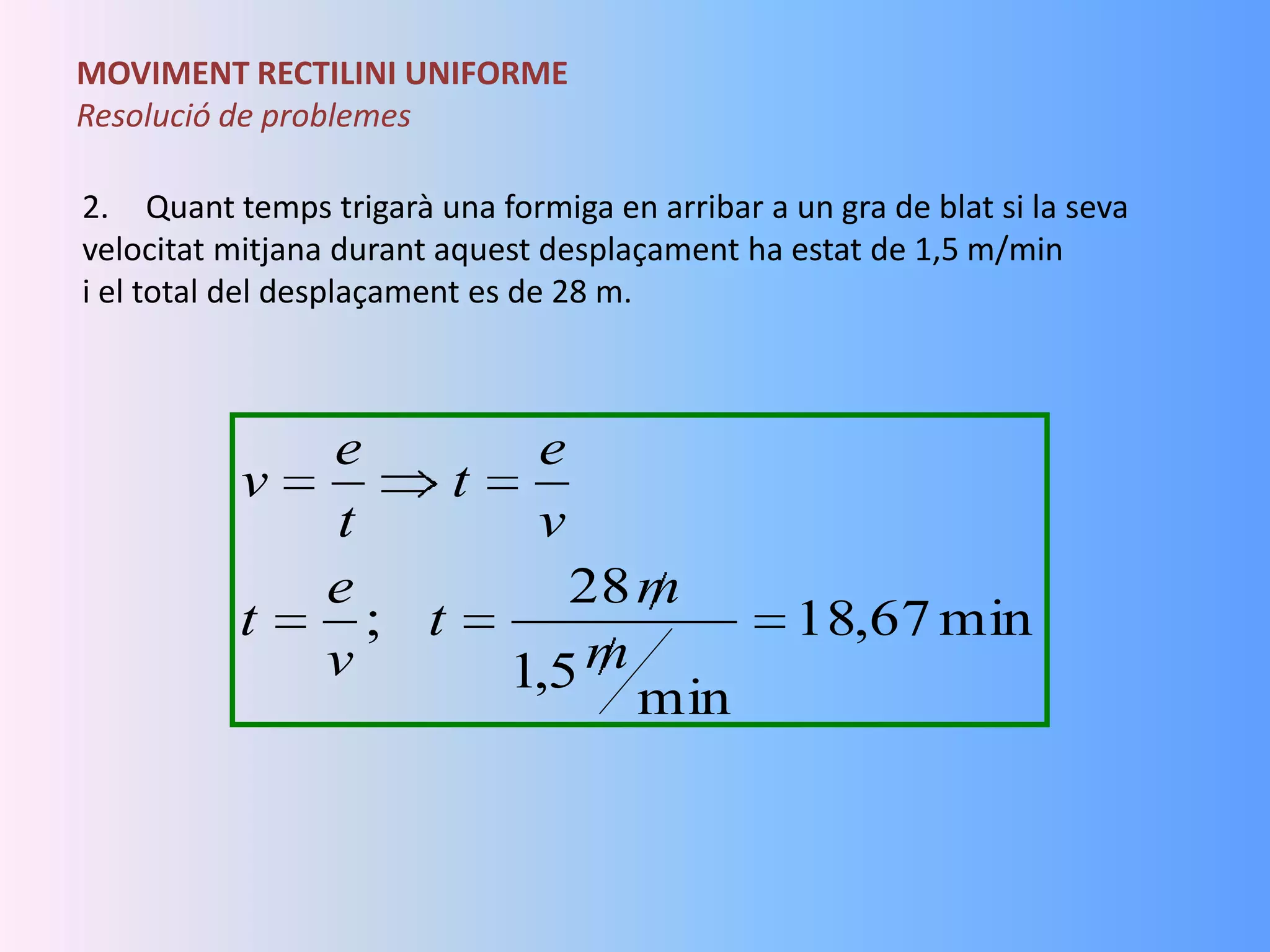 Exercici cinematica | PPTX