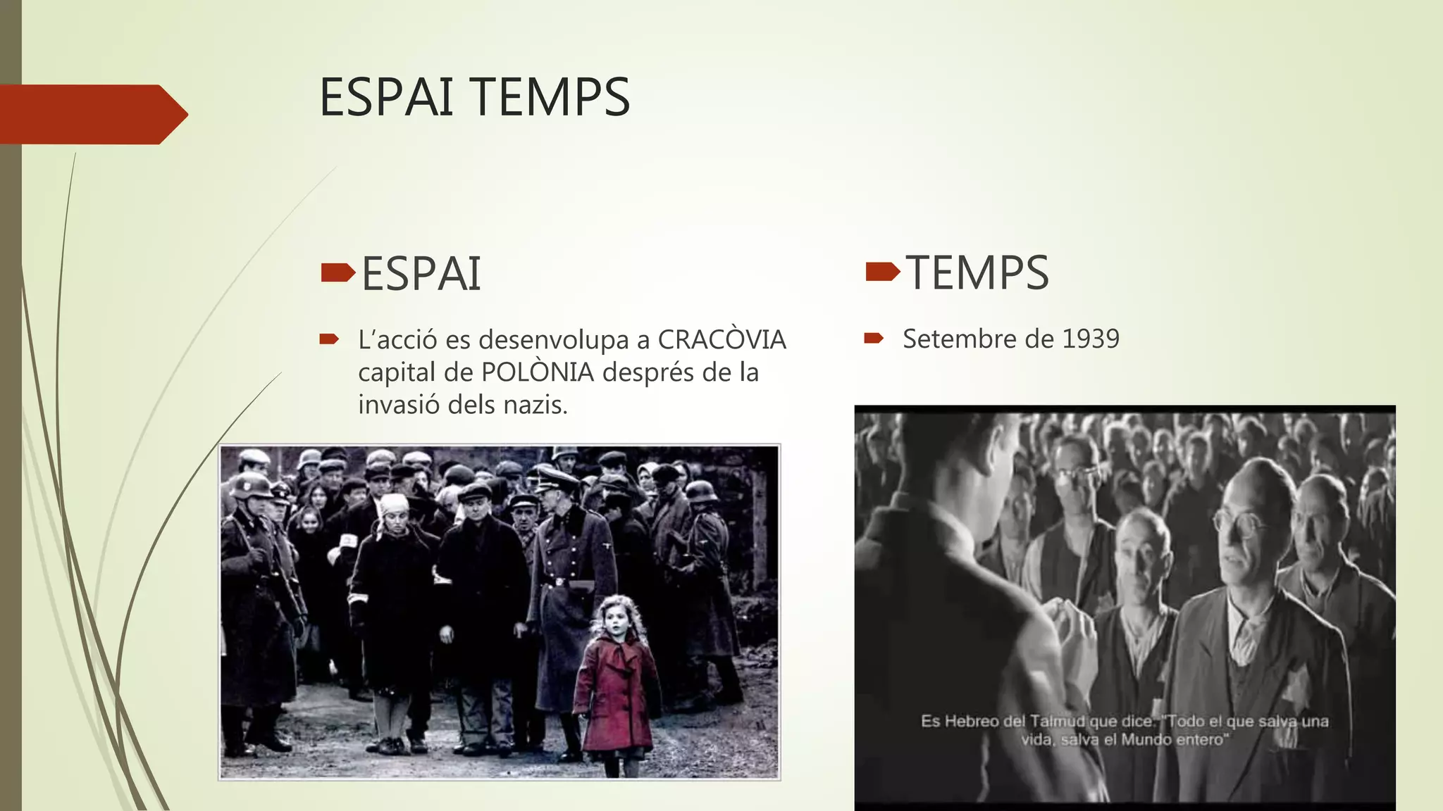 Exercici expressió oral La llista de Schindler | PPTX