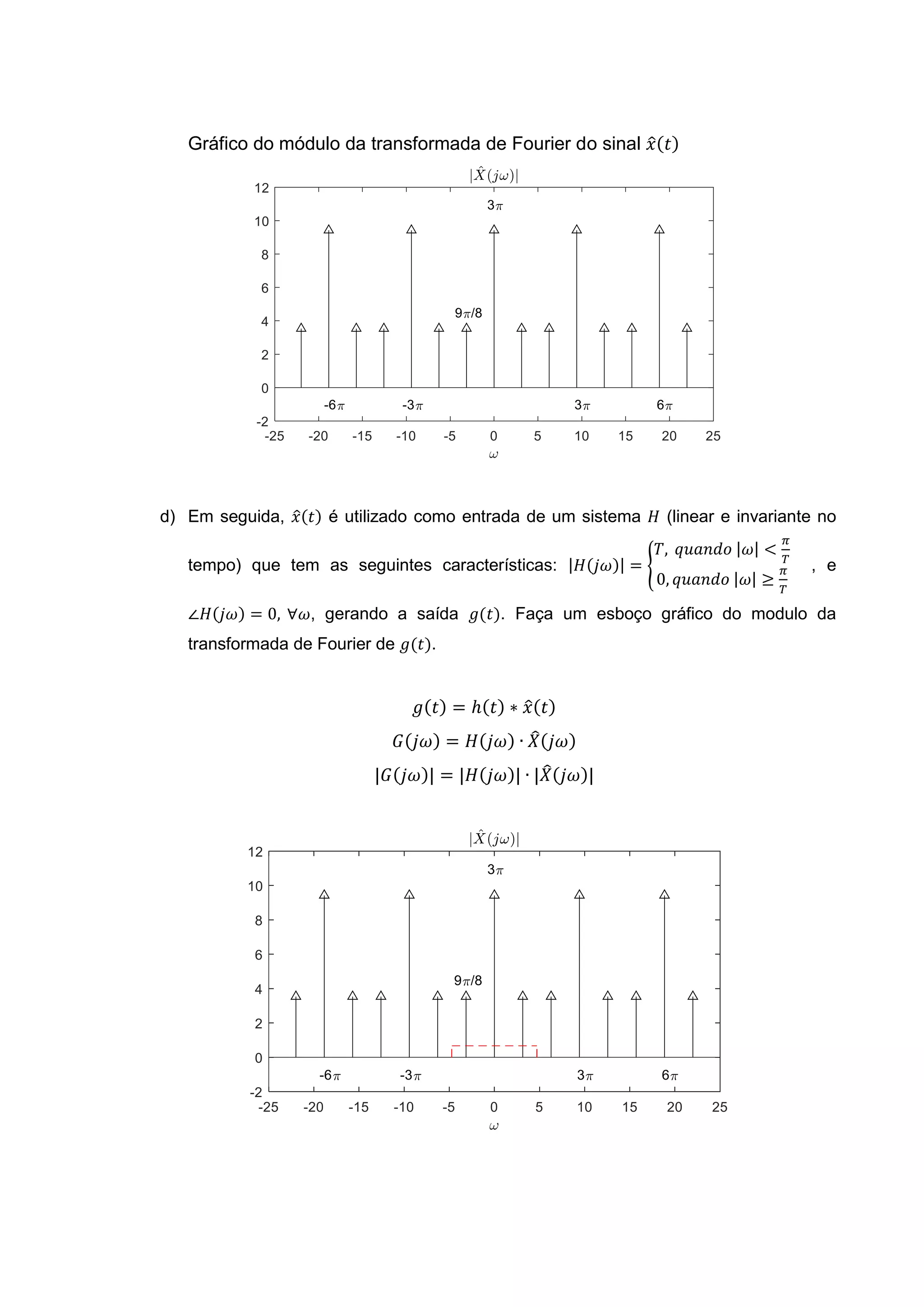 Exercicio 5 transformada de fourier no tempo continuo | PDF