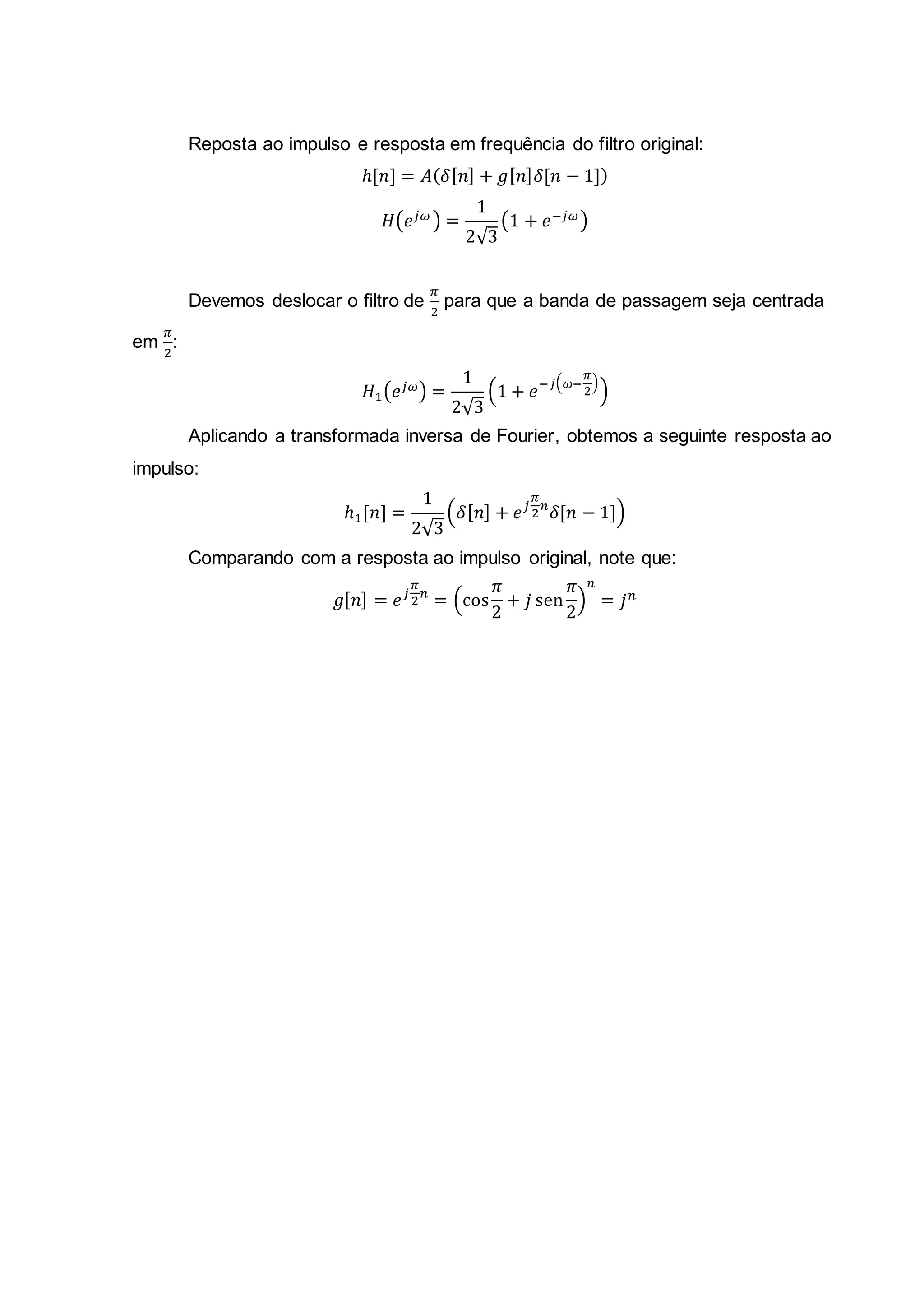 Exercicio 6 transformada de fourier no tempo discreto - resposta em ...
