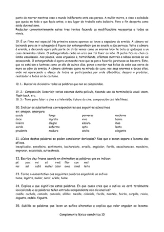 Apéndice e exercicios lexicoloxía | PDF