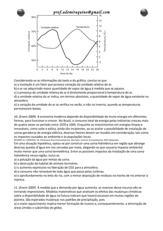 Exercicios agua aula1 | DOC