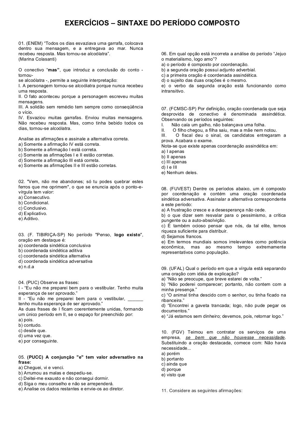 Exercicios De Periodo Simples E Composto - RETOEDU