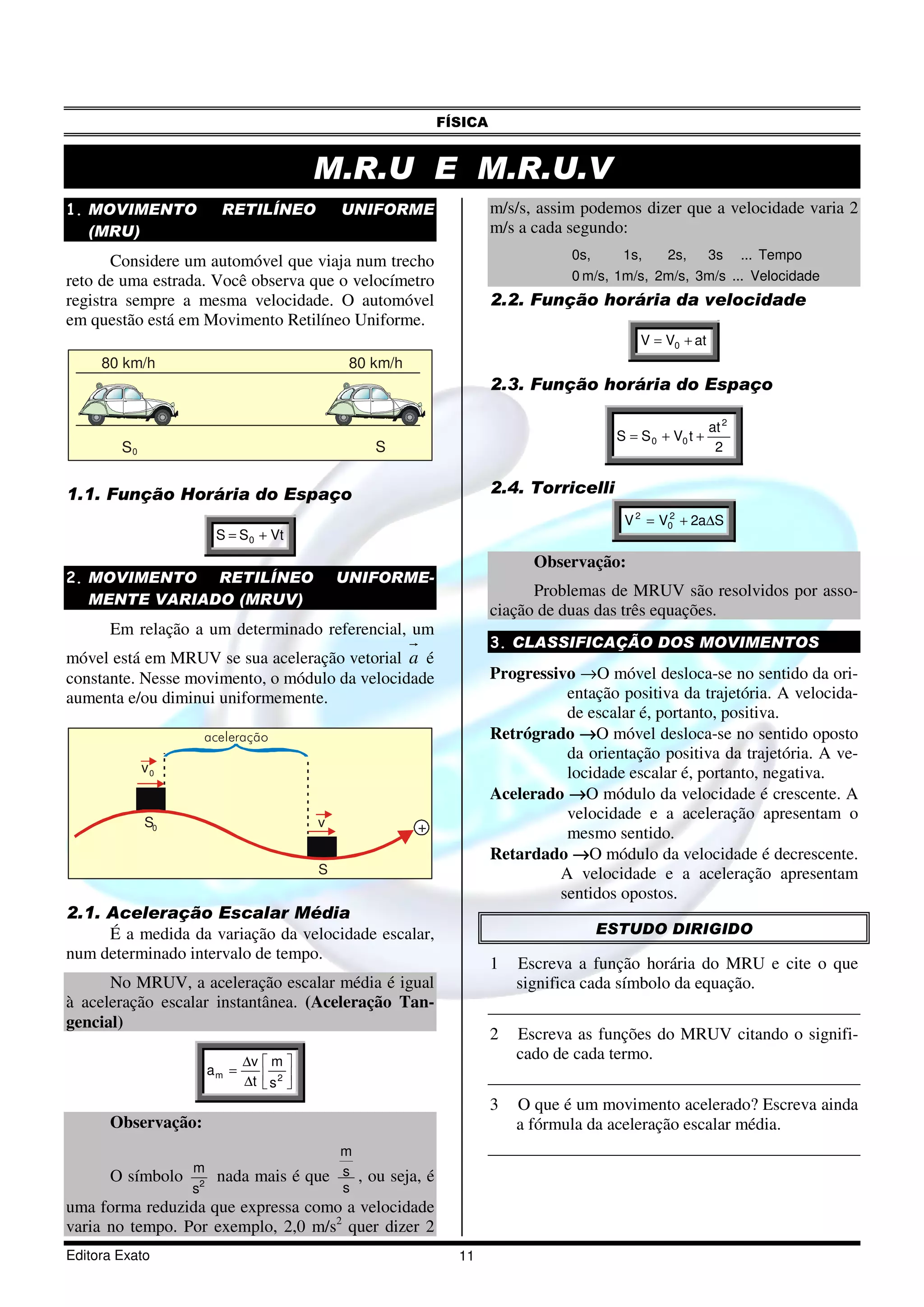 Mruv Exercicios Resolvidos Pdf - FDPLEARN