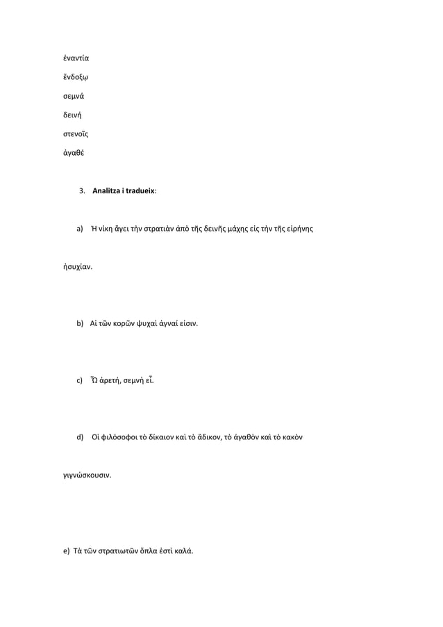 Exercicis adjectius 1r batx | PDF