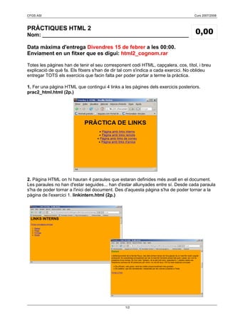 Exercicis Html 2 | PPT