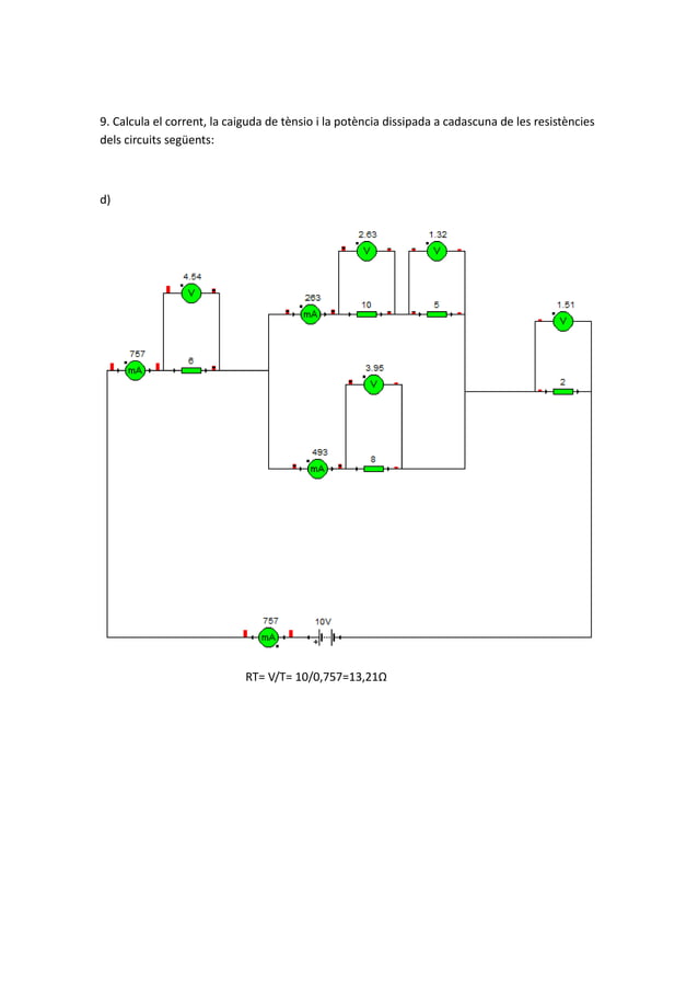 Exercicis resistències acabat | PDF