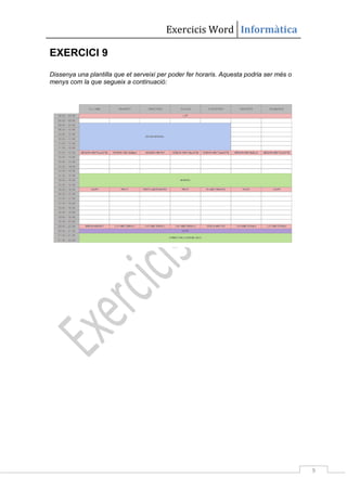 Exercicis word 1 8 | PDF