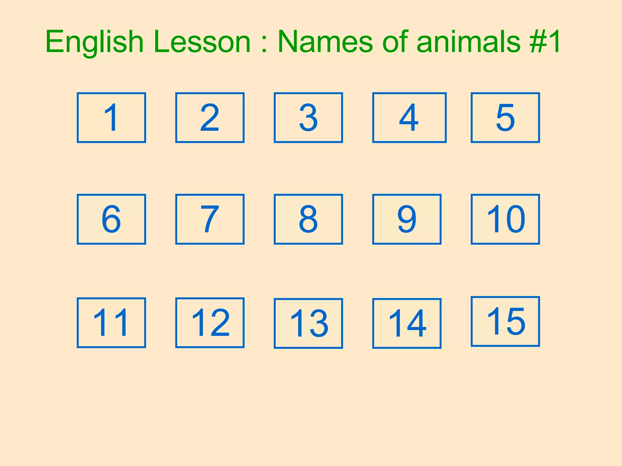 Lesson For Sunday School :- Names Of Animals | PPS