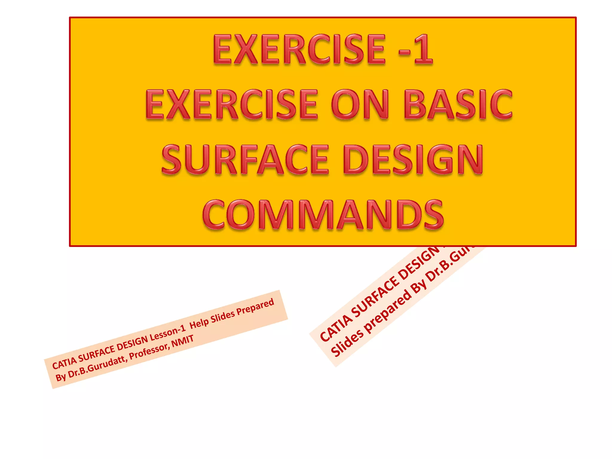 Lesson 1 - Surface design-basic commands-help files ppt | PDF