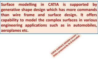 Lesson 1 - Surface design-basic commands-help files ppt | PDF