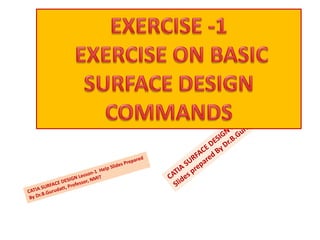 Lesson 1 - Surface design-basic commands-help files ppt | PDF