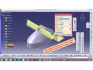 Lesson 1 - Surface design-basic commands-help files ppt | PDF