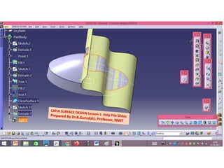 Lesson 1 - Surface design-basic commands-help files ppt | PDF