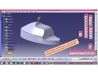 Lesson 1 - Surface design-basic commands-help files ppt | PDF