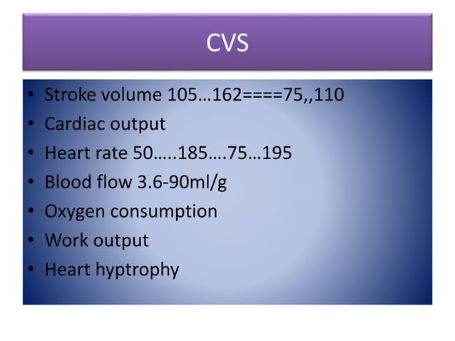 Exercise and its effects on CVS and respiration | PPTX