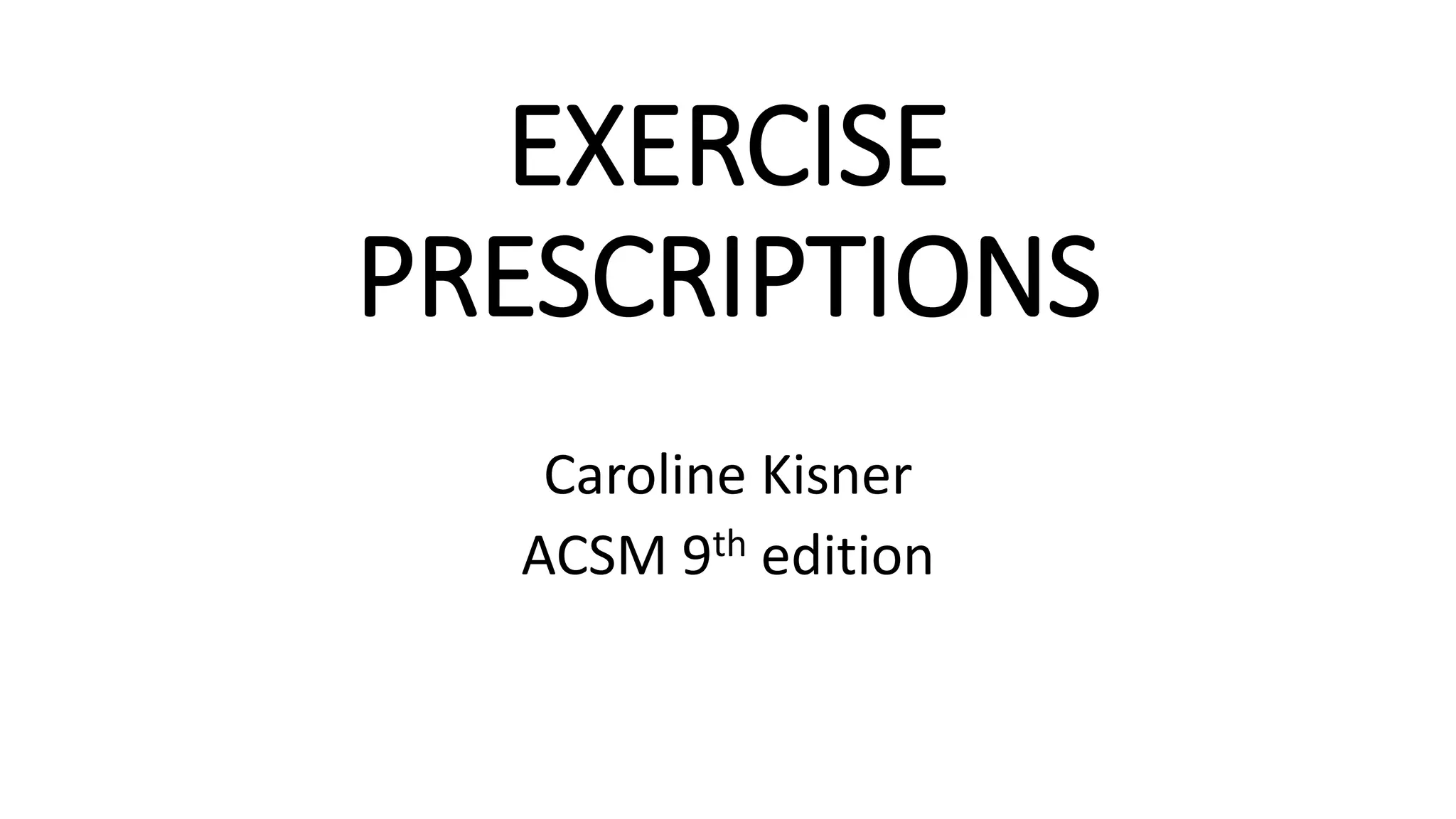 exercise.ppt | Physical Therapy | Wellness