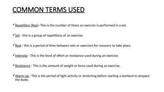 Exercises and its implications on health | PPTX