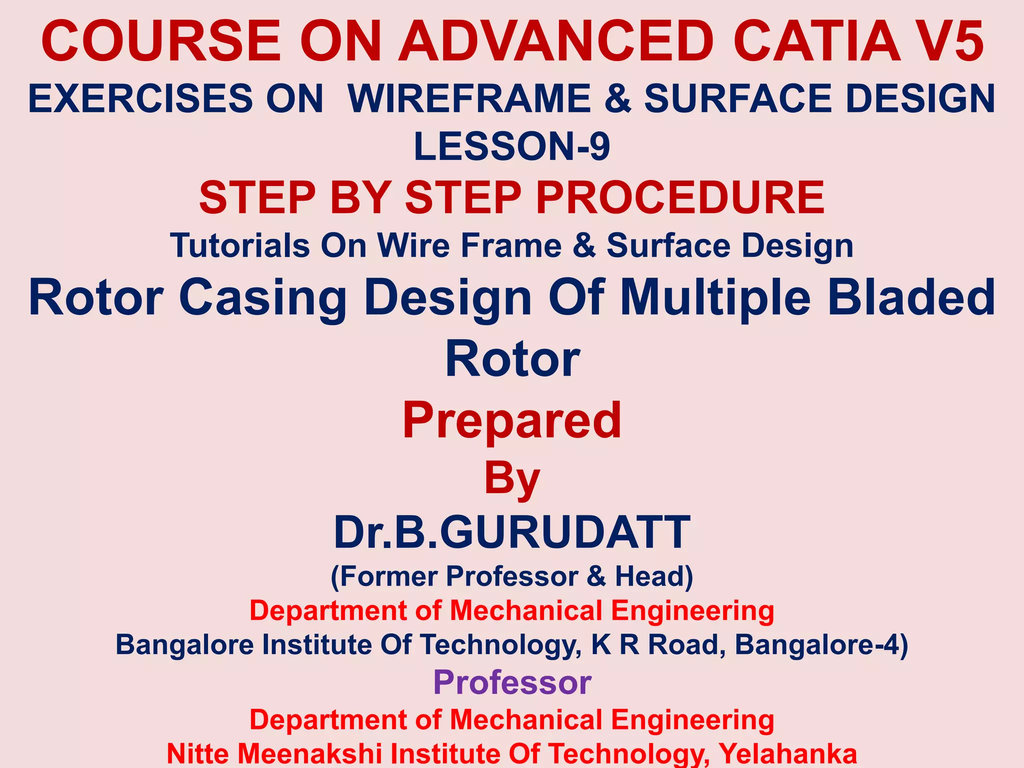 Lesson 9- surface design-multi bladed rotor casing design - help files ...