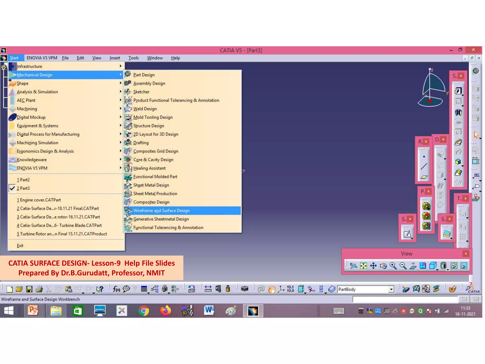Lesson 9- surface design-multi bladed rotor casing design - help files ...