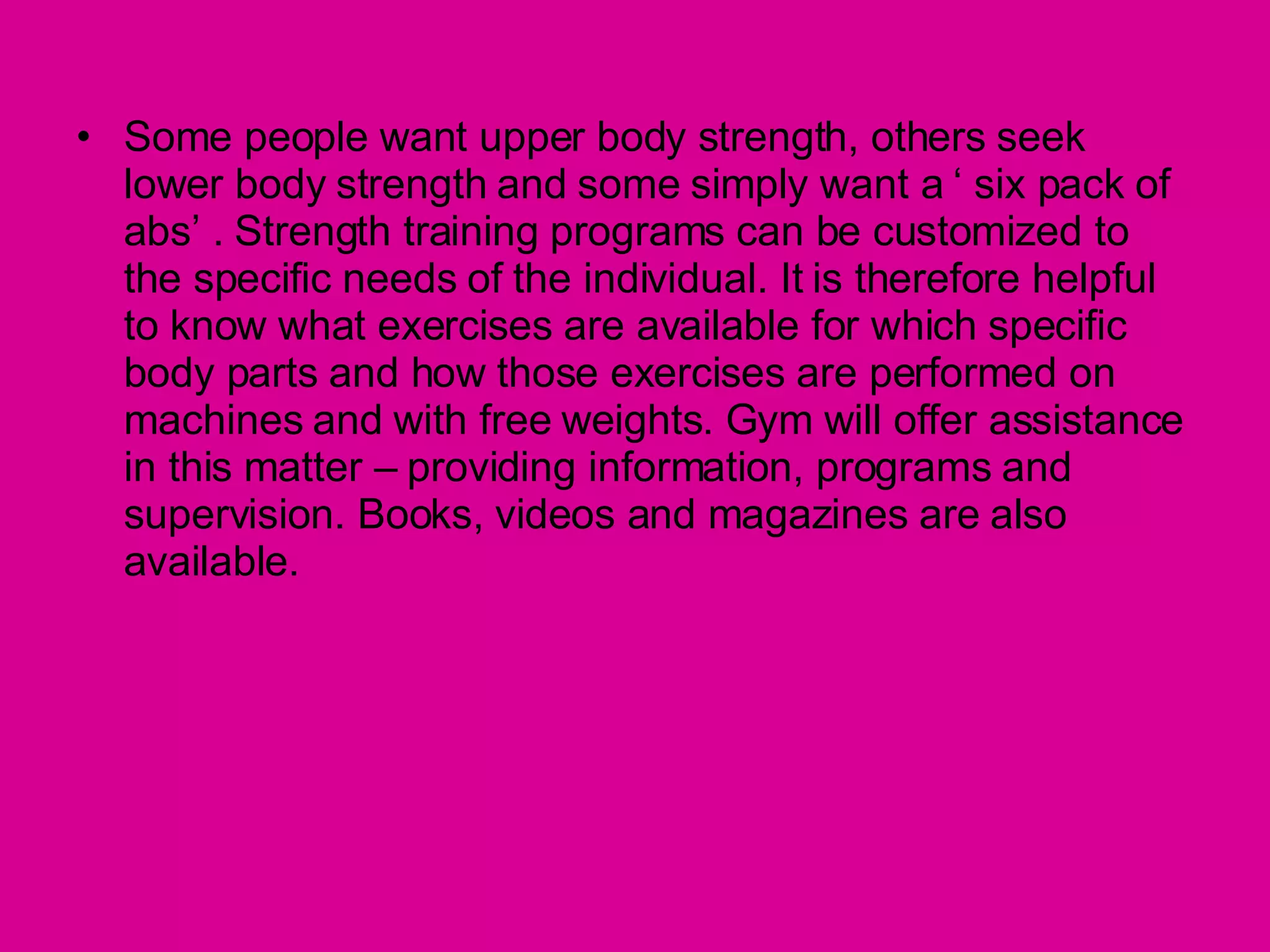 Exercise Design For Major Muscle Groups | PPT