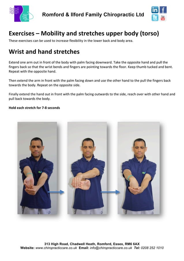 Exercise – mobility and stretches upper body wrist and hand stretches | PDF