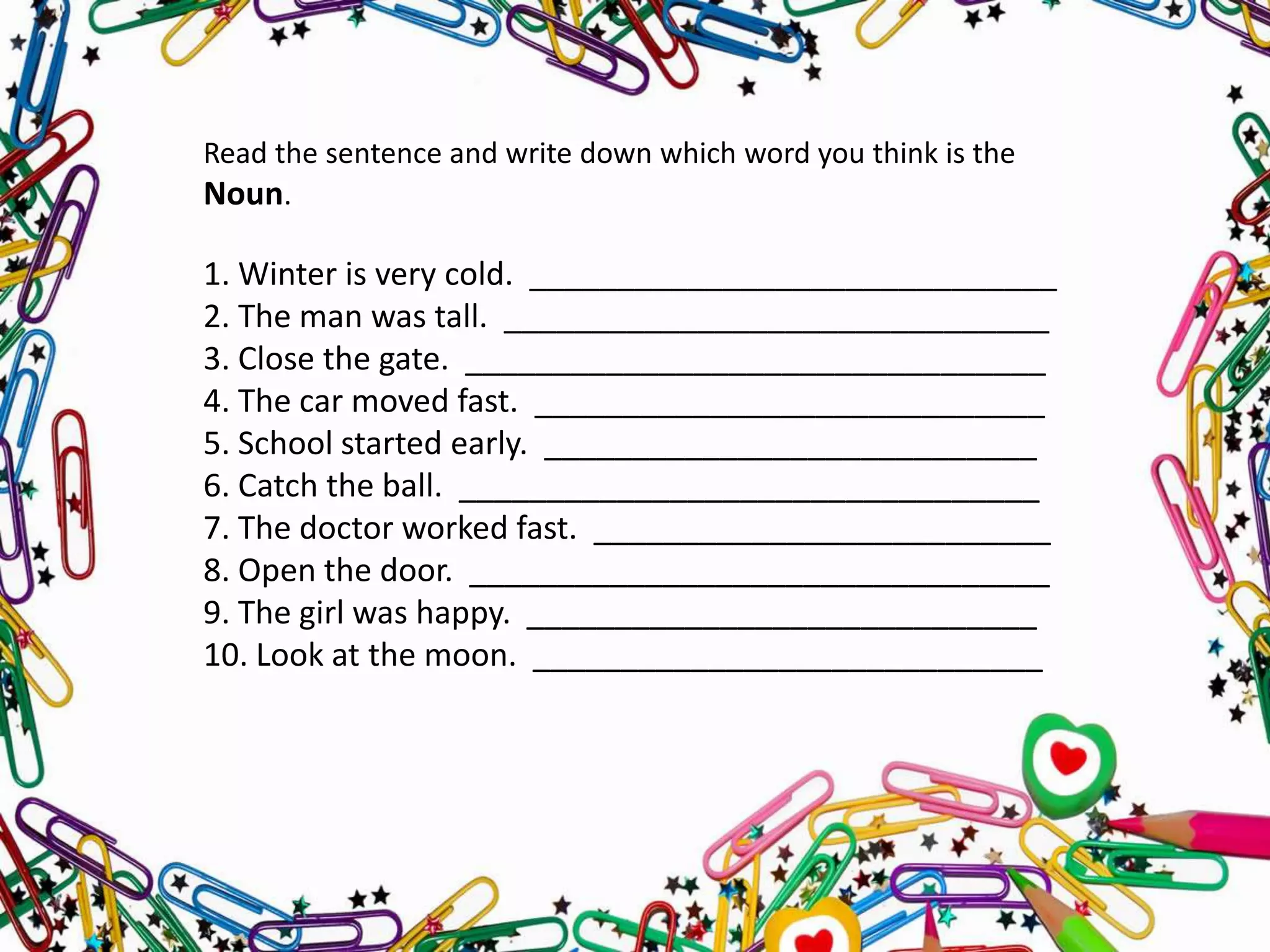 Exercise Noun | PPTX