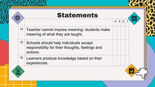 Exercises on Philosophies-of-Education | PPTX